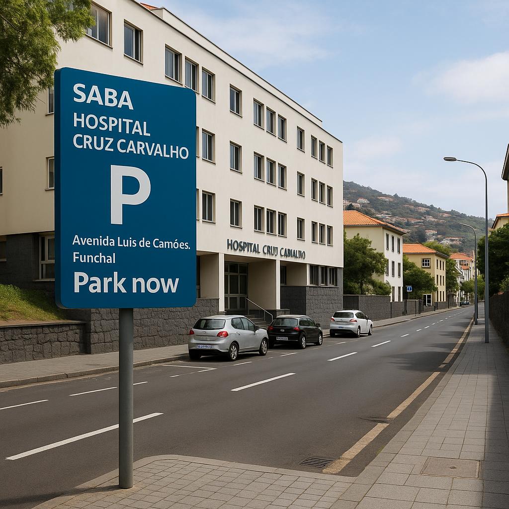 SABA Hospital Cruz Carvalho in Avenida Luís de Camões, Funchal- Park now